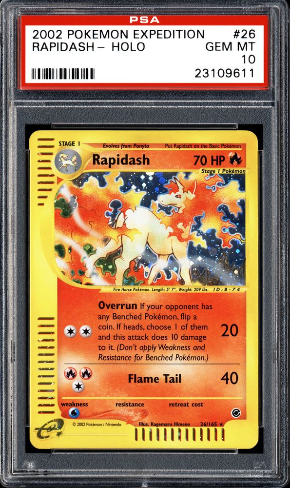 2002 Nintendo Pokemon Expedition Rapidash-Holo | PSA CardFacts®